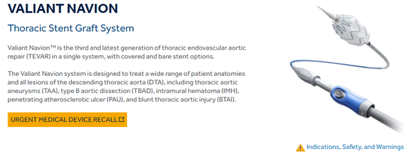 Medtronic Korea recalls aortic graft implant